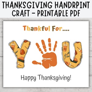 Thanksgiving Handprint Craft, Thanks for You Happy Thanksgiving ...