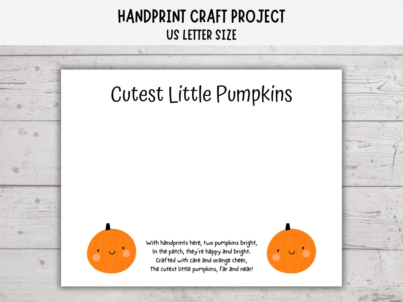 Cutest Little Pumpkin Handprint Craft, Fall Handprint Craft, Halloween ...