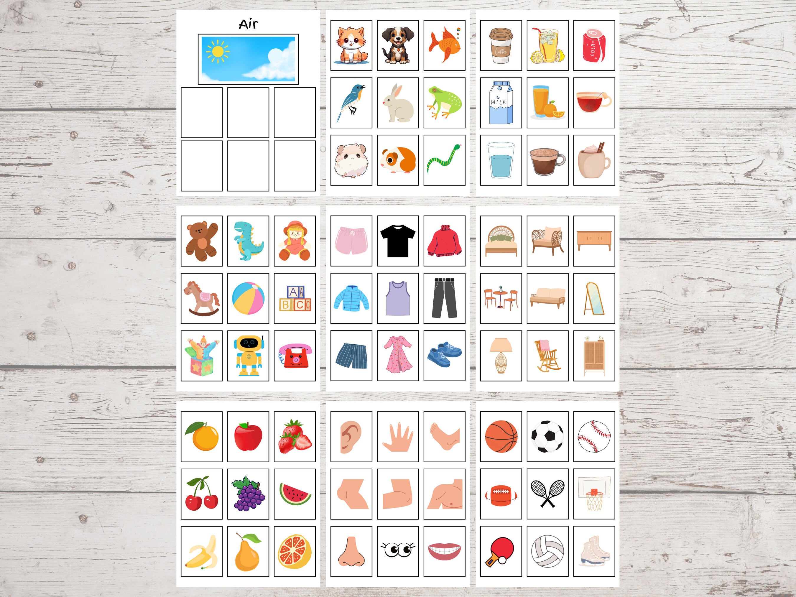 Category Sorting Bundle 1-5, Speech Therapy, Sorting Objects Into ...