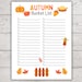 Fall Bucket List Printable, Fall Bucket List Template Editable ...