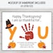 Thanksgiving Handprint Craft, Happy Thanksgiving Handprint Art, Autumn ...