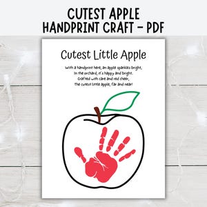 Apple Handprint Craft, Fall Handprint Craft, Cutest Little Apple ...