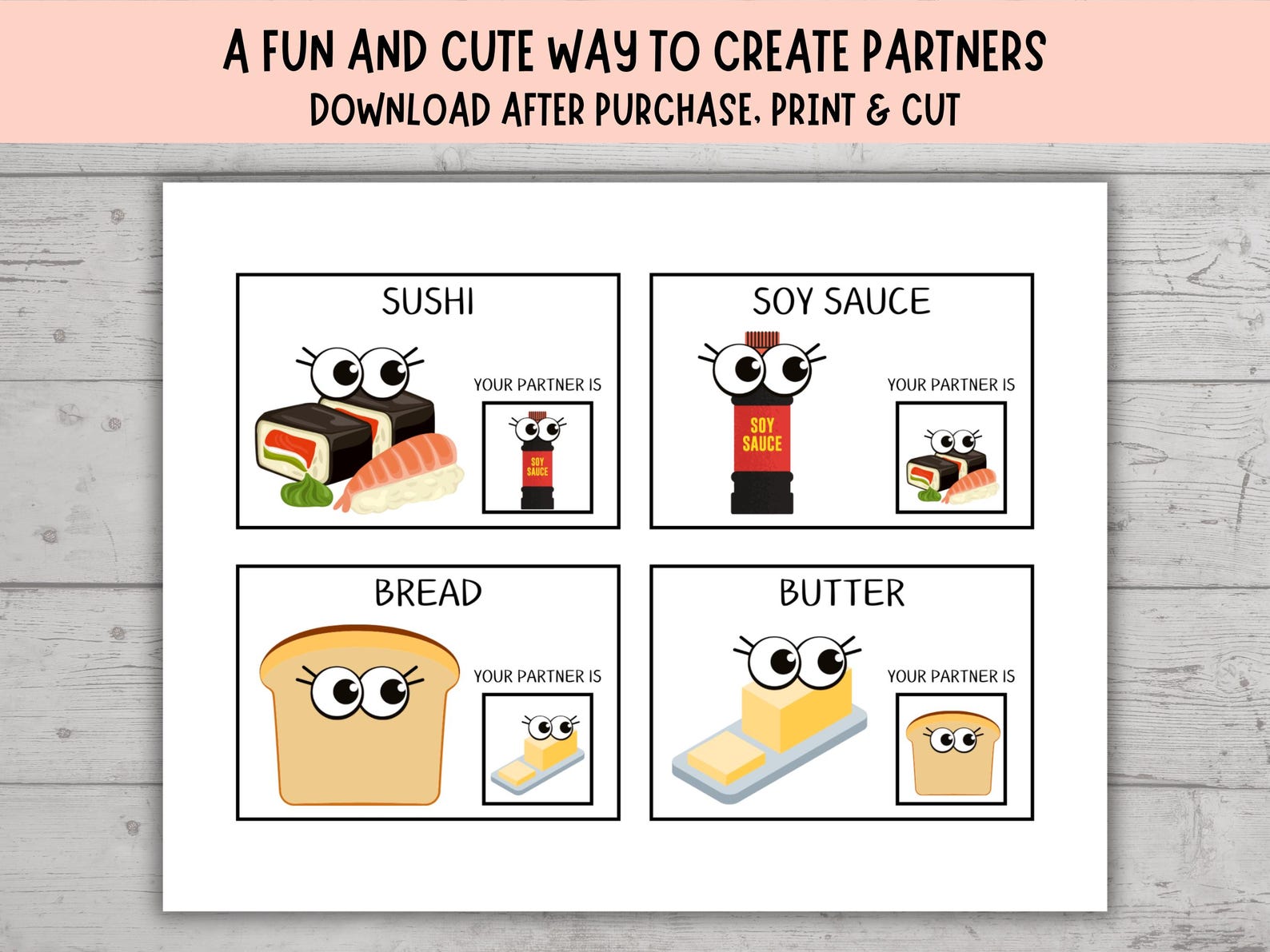 Partner Pairing Cards, Classroom Management, Grouping Partners Pairing ...