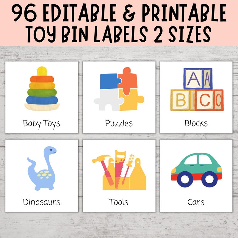 Toy Bin Labels - Etsy
