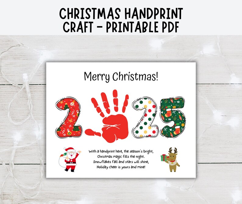 Christmas Handprint Craft 2025, Handprint for Kids, Merry Christmas ...
