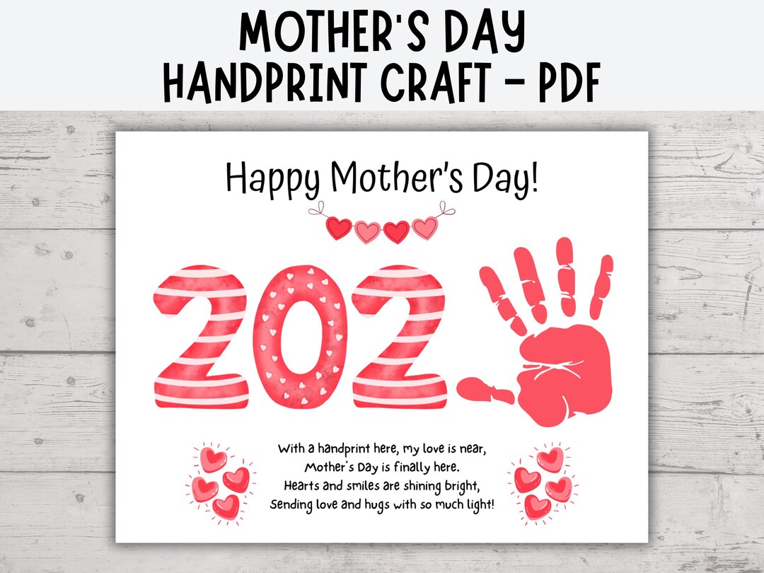 Mothers Day Handprint Craft, 2025 Mothers Day Handprint Template ...