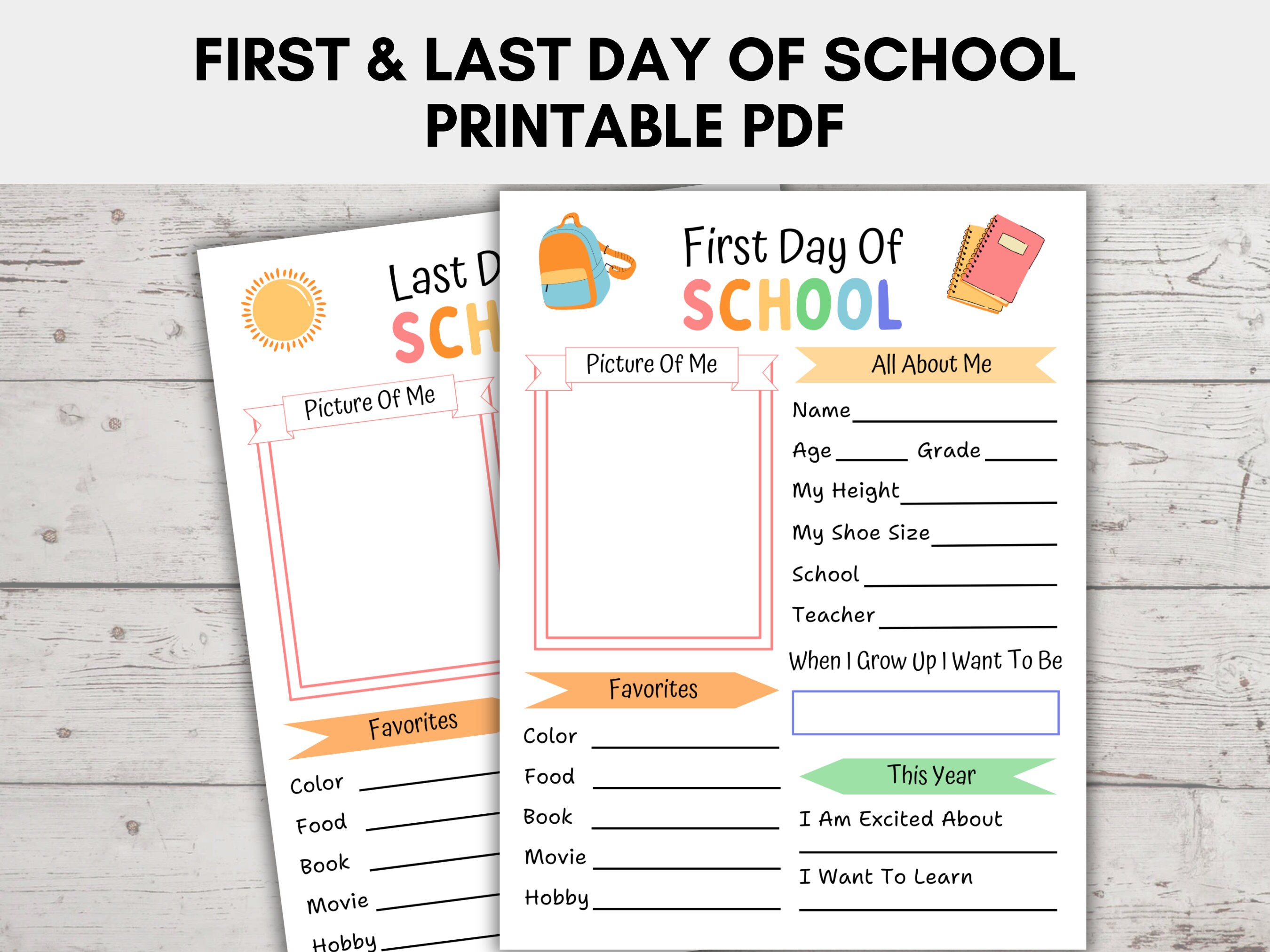 First Day of School Interview, Back to School Printable, Back to School ...