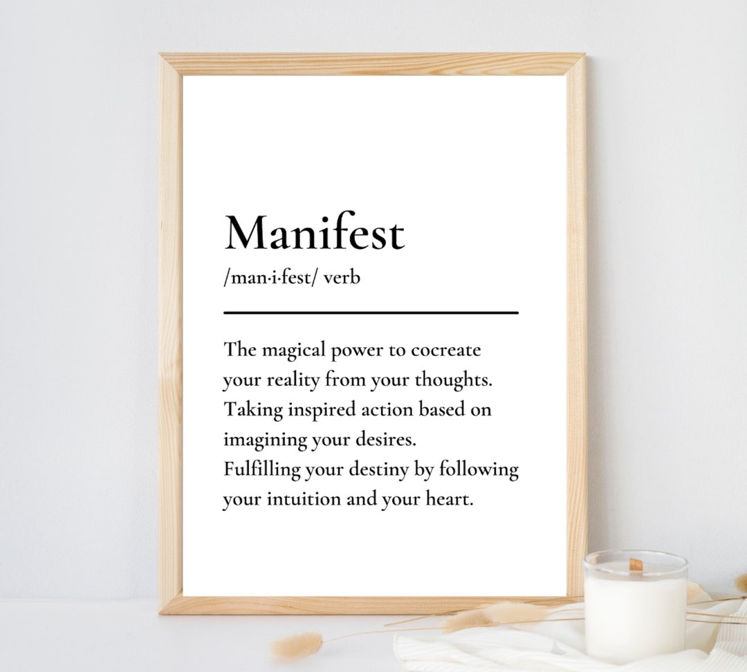 Manifest Definition Print Definition Print Manifest Manifest - Etsy