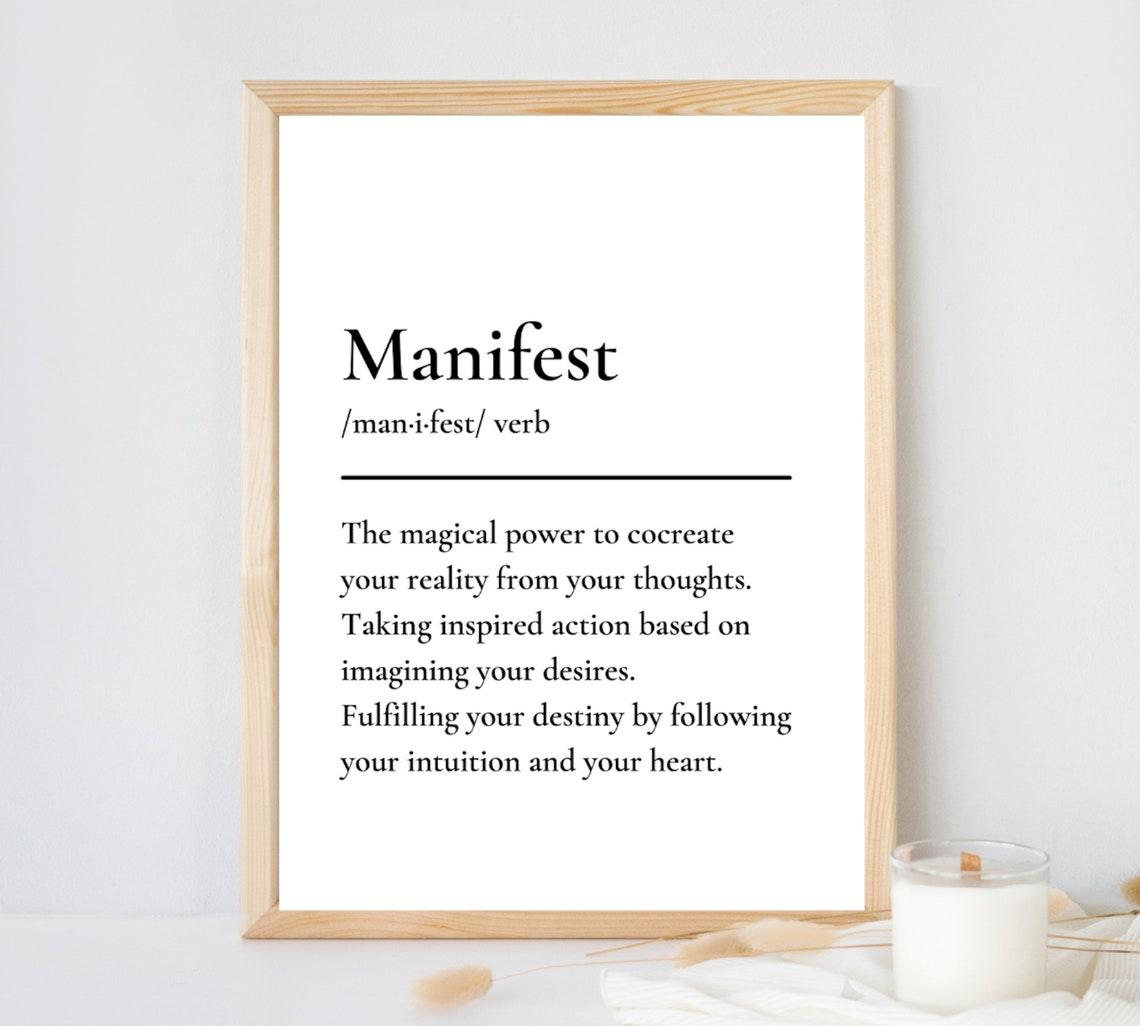 Manifest Definition Print Definition Print Manifest Manifest - Etsy