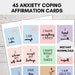 Anxiety Coping Cards, Affirmation Cards Printable, Anxiety Cards ...