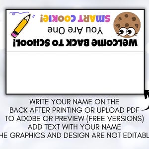 Back to School Treat Bag Topper, First Day of School Cookie Topper ...