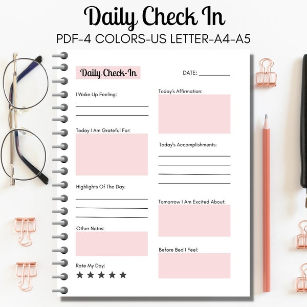 Daily Journal Printable - Etsy