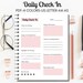 Daily Check-in Journal Printable PDF, Self Care Daily Check in Journal ...