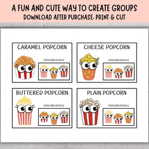 Groups of 4 Pairing Cards, Classroom Management, Food Pairing Cards ...