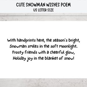 Snowman Handprint Craft, Winter Handprint Template, Merry Christmas ...