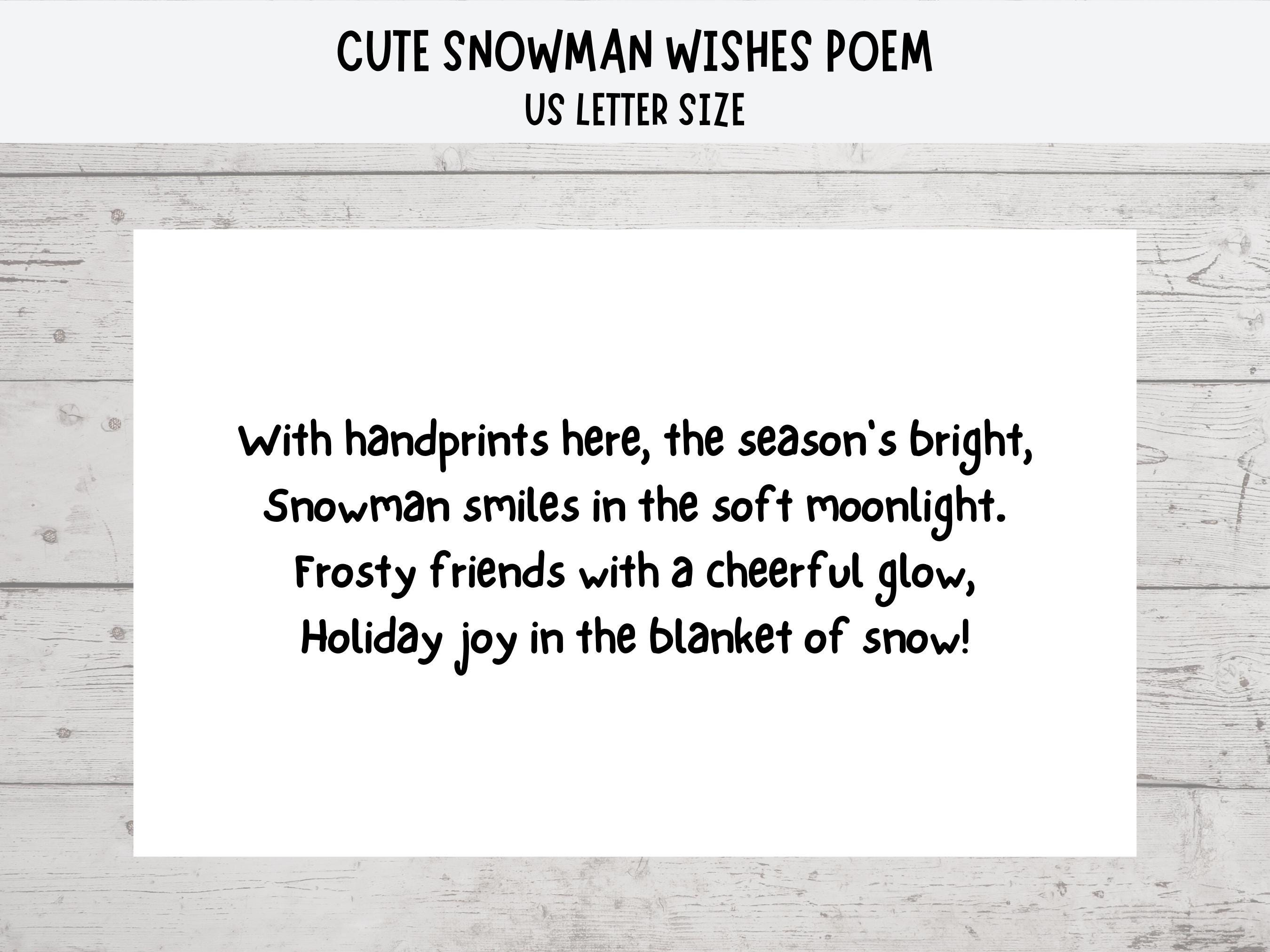 Snowman Handprint Craft, Winter Handprint Template, Merry Christmas ...