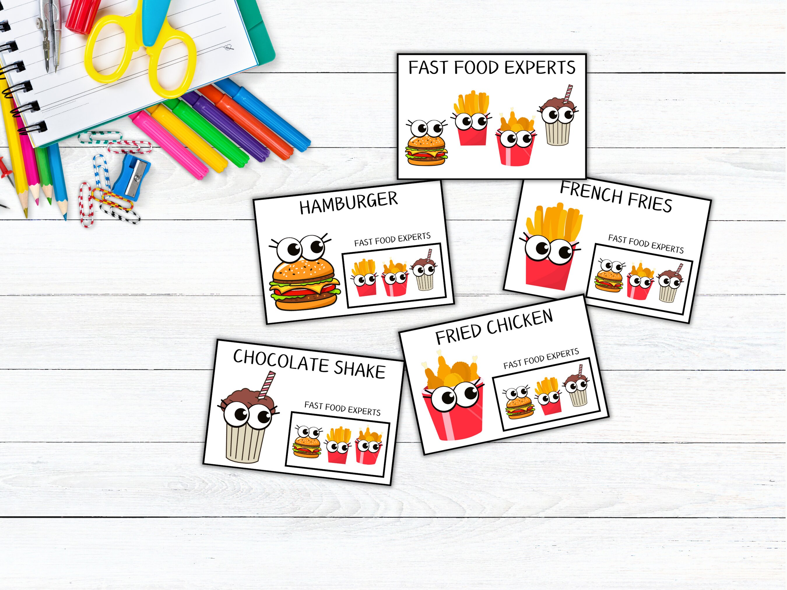 Groups of 4 Pairing Cards, Classroom Management, Food Pairing Cards ...
