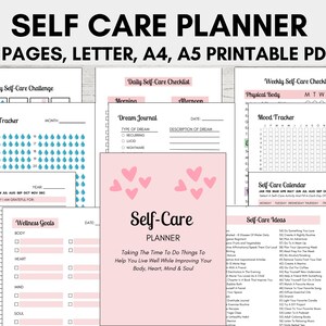 Daily Self Care Planner Self Reflection Sleep Mood Routine - Etsy