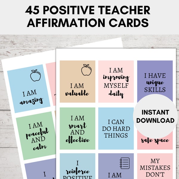 Teacher Affirmations - Etsy