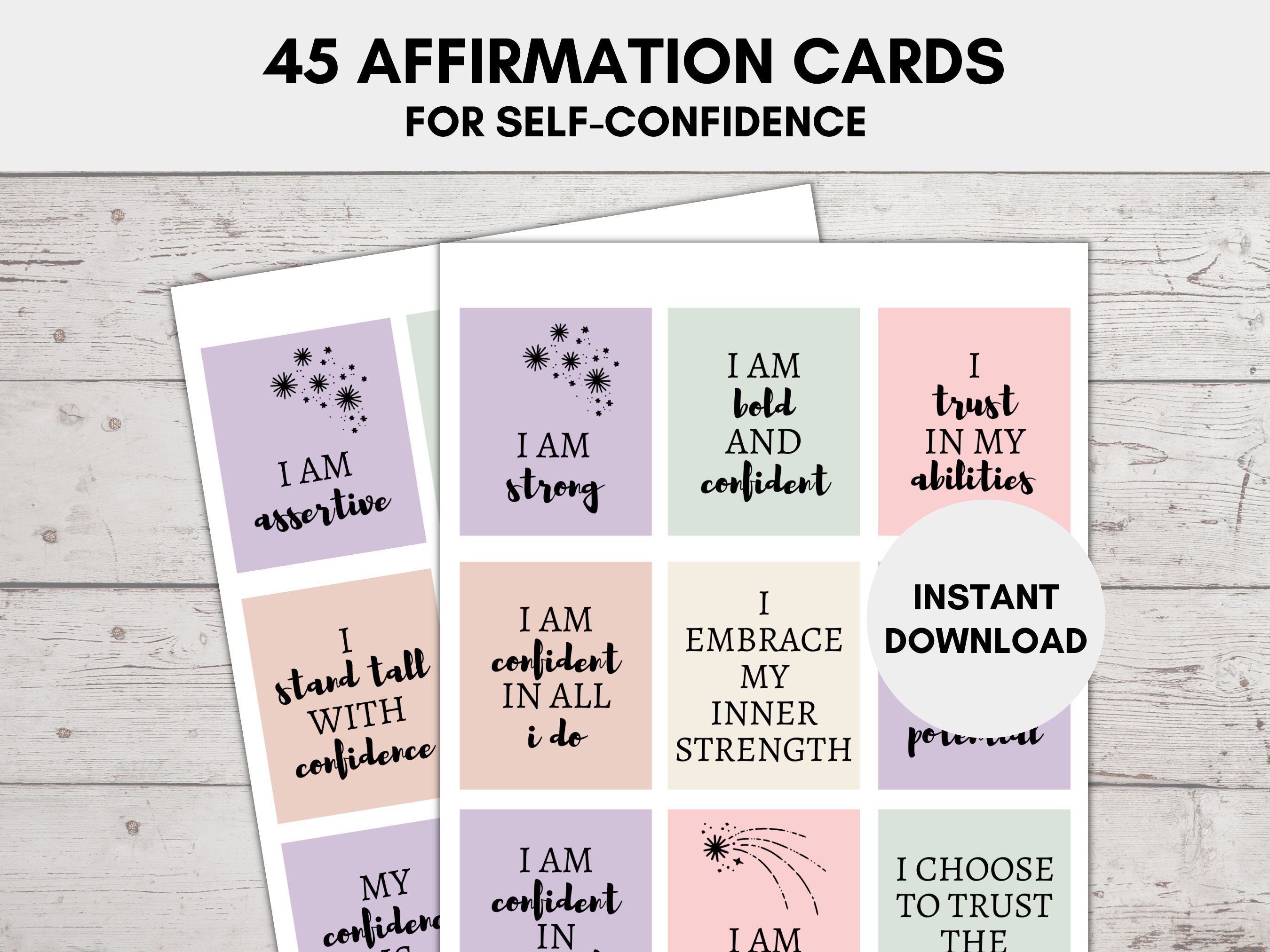 Affirmation Cards Printable Daily Affirmations for - Etsy