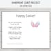 Easter Bunny Handprint Craft, Spring Easter Handprint Template, Easter ...