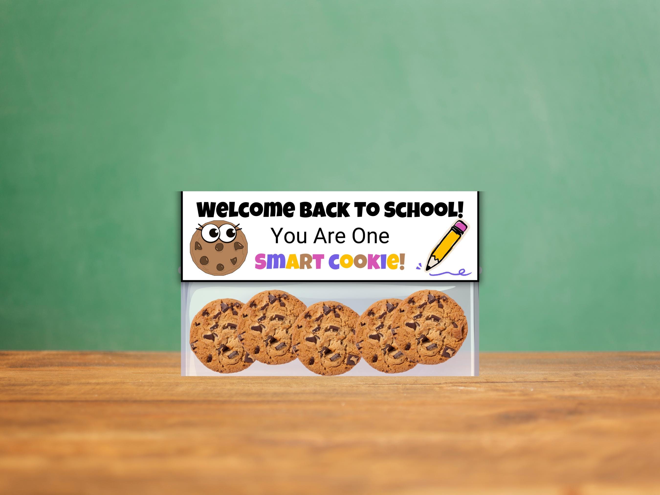 Back to School Treat Bag Topper, First Day of School Cookie Topper ...