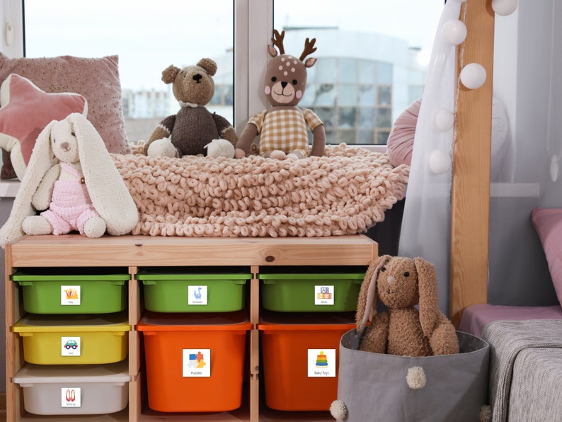 Toy Bin Labels, EDITABLE & PRINTABLE Toy Bin Storage Labels, Visual ...