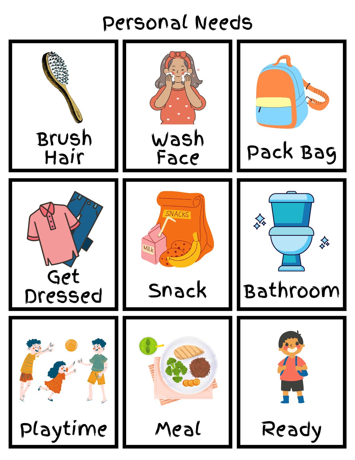 Nonverbal Communication Cards Visual Board Flash Cards - Etsy