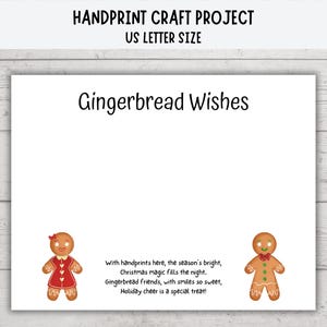 Christmas Handprint Craft, Gingerbread Handprint Template, Merry ...