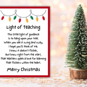 Light of Teaching Card/tag in 3 Sizes, Christmas Tags, Printable Card ...