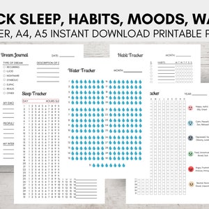 Daily Self Care Planner, Self Reflection, Sleep Mood Routine Tracker ...