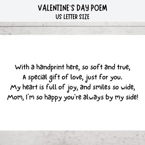 Valentines Day Handprint Craft, Gift for MOM Handprint Template ...