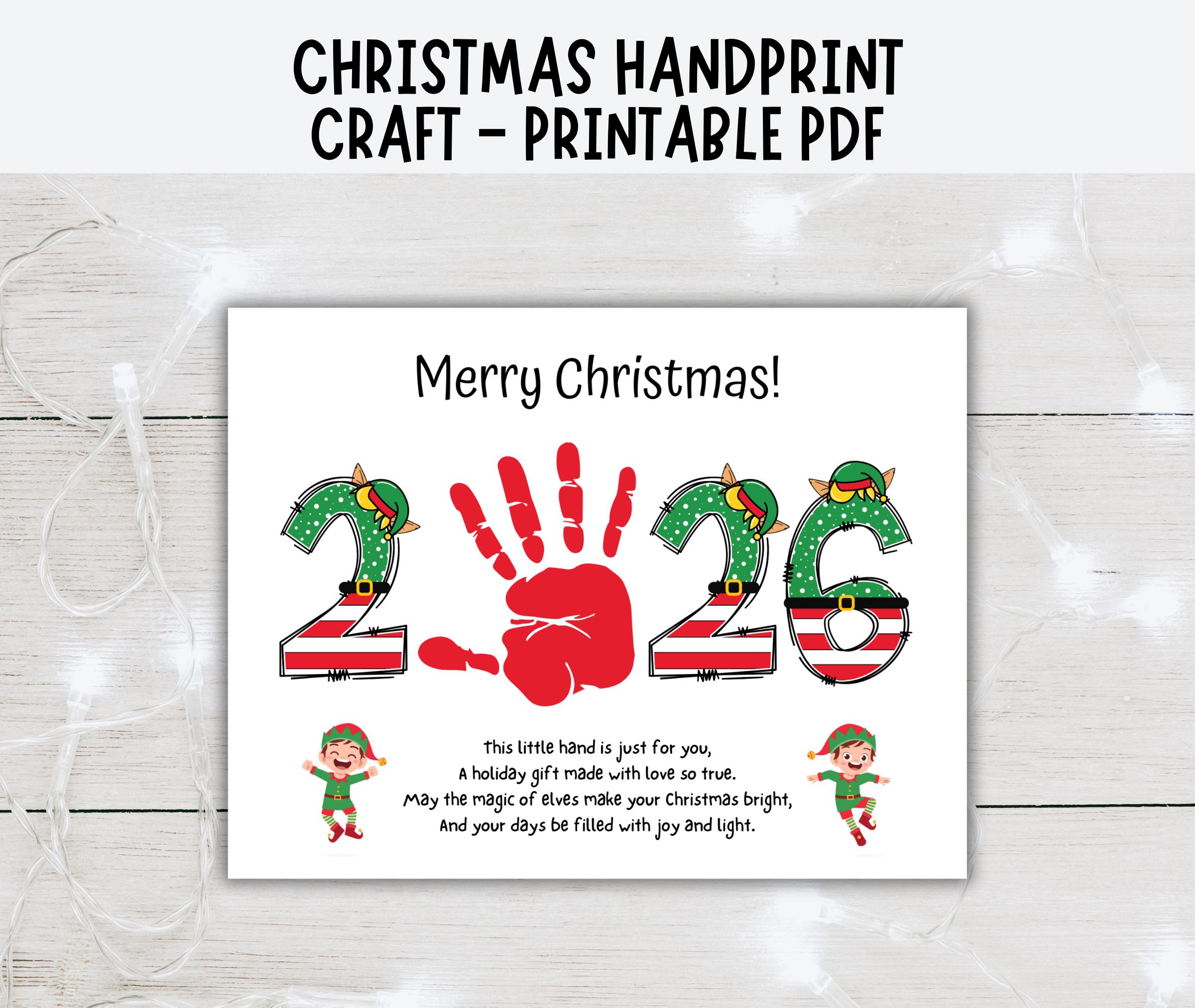Christmas Handprint Craft, 2026, Christmas Handprint Art Elves ...
