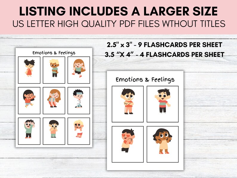 Emotions Flashcards, Feelings Flash Cards, Flashcard Printable ...