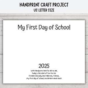First Day of School Handprint Craft, 2025, Back to School Handprint Art ...