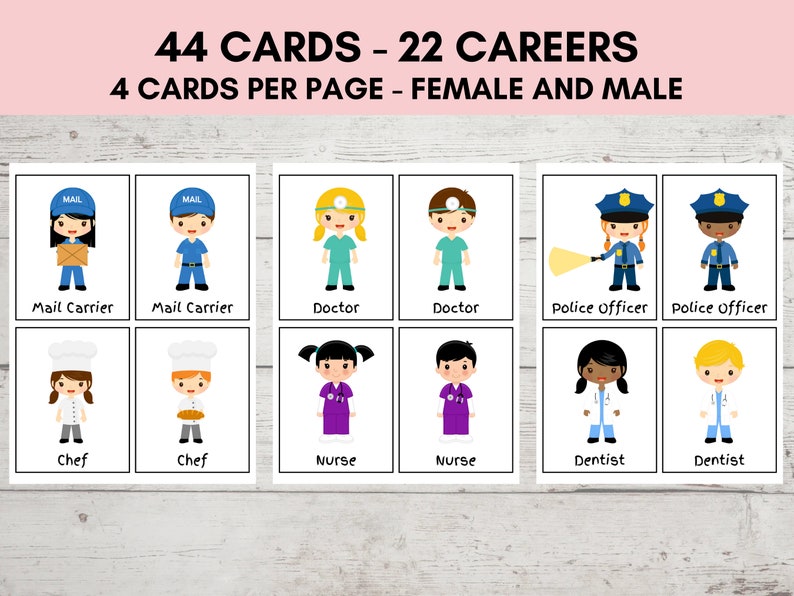Professions Flash Cards, Community Helpers Flashcards, Community ...