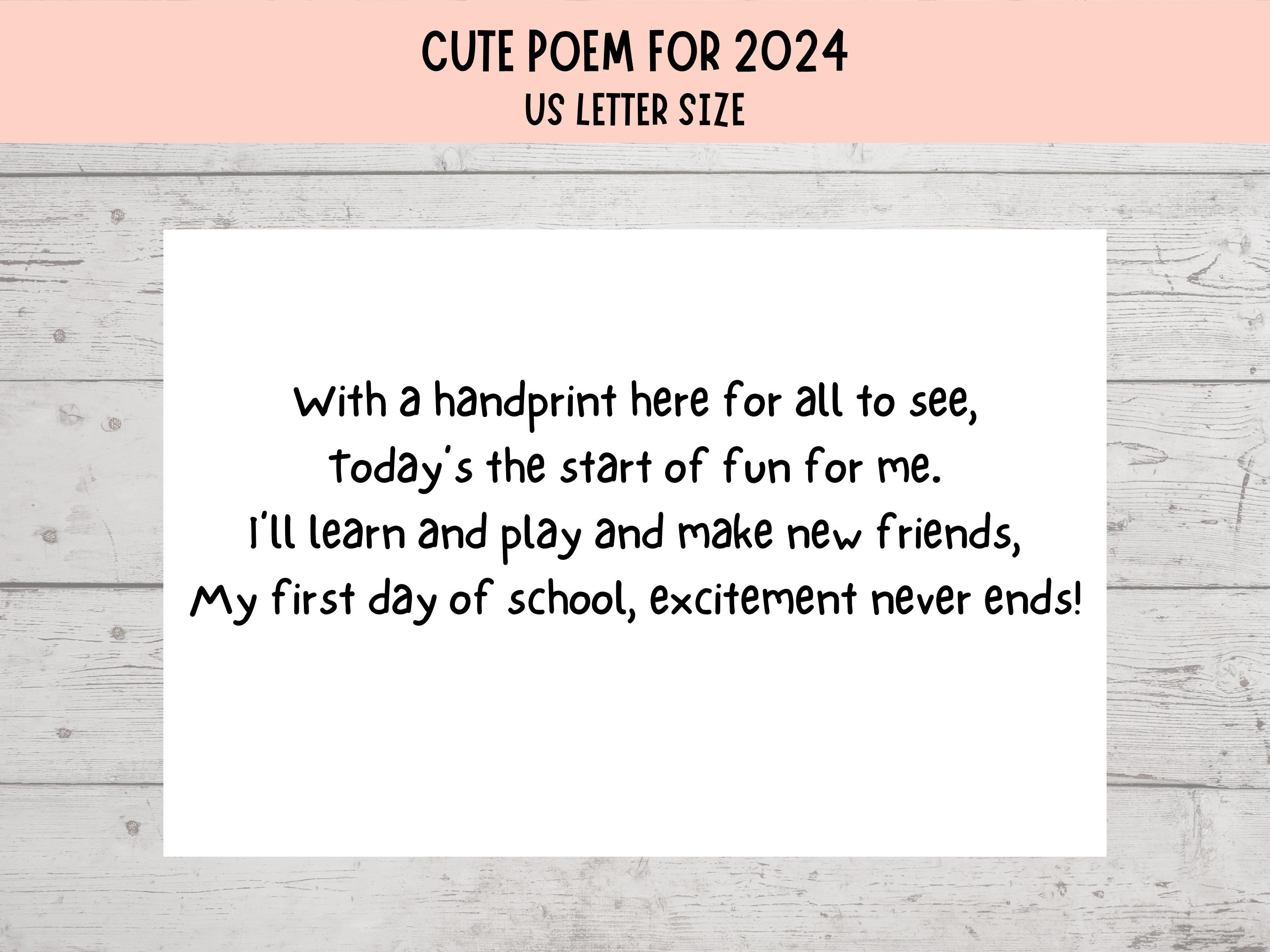 First Day of School Handprint Craft, 2024, Back to School Handprint Art ...