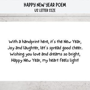 2025 New Year Handprint Art, Happy New Year Handprint Craft Template ...