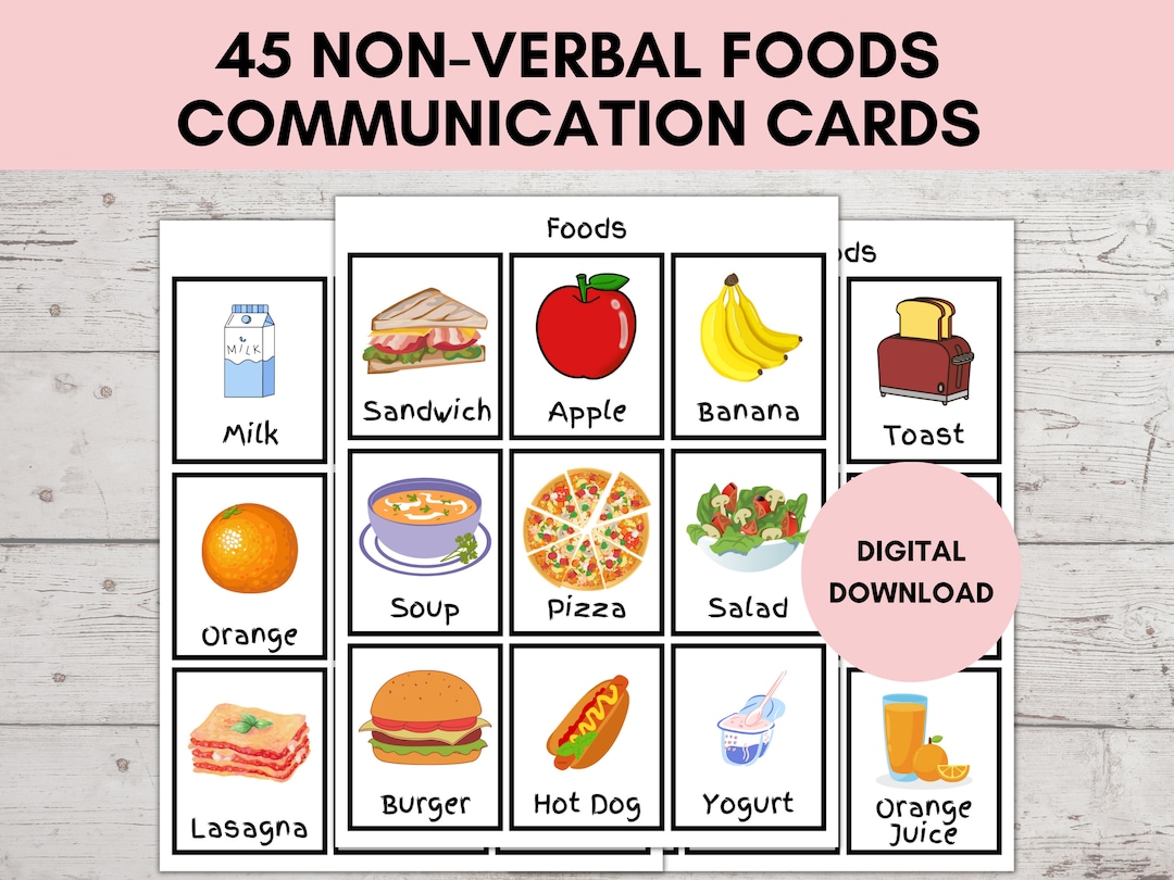 Nonverbal Communication Cards, Visual Board, Flash Cards Special Needs ...