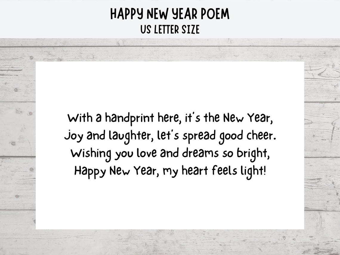 2026 New Year Handprint Art, Happy New Year Handprint Craft for Kids ...