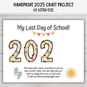 Last Day of School Handprint Craft, 2025, End of School Year Handprint ...