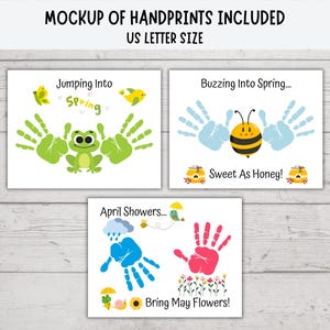 Spring Handprint Crafts, Spring Handprint Keepsake Art Activities ...