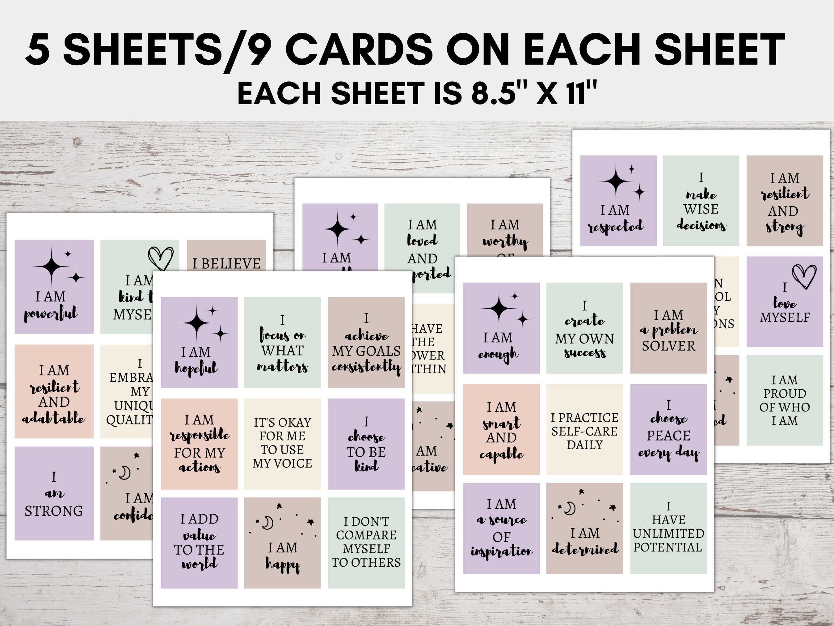 Affirmation Cards Teens, Positive Affirmation Cards for Teens and Pre ...