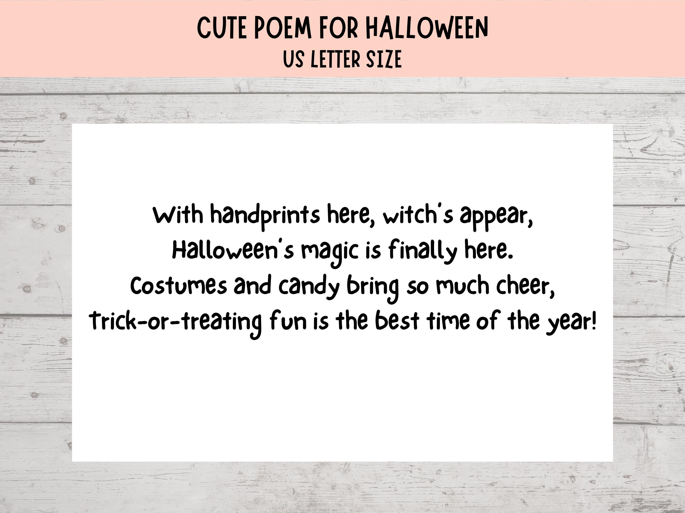 Halloween Handprint Craft, Happy Halloween Witch Handprint Art, Autumn ...