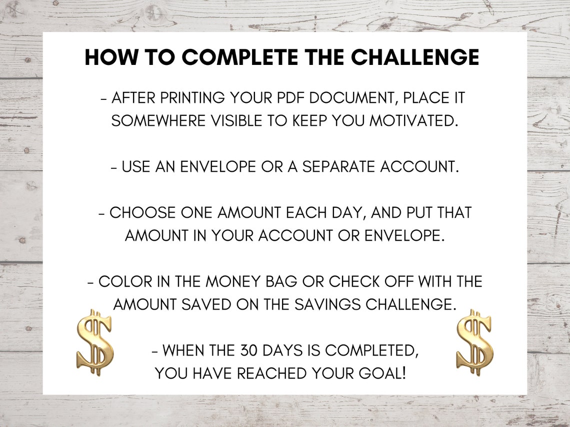 3,000 Money Saving Challenge, Save 3000 in 30 Days, 3000 Savings ...