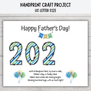 Fathers Day Handprint Craft, 2025 Fathers Day Handprint Template ...