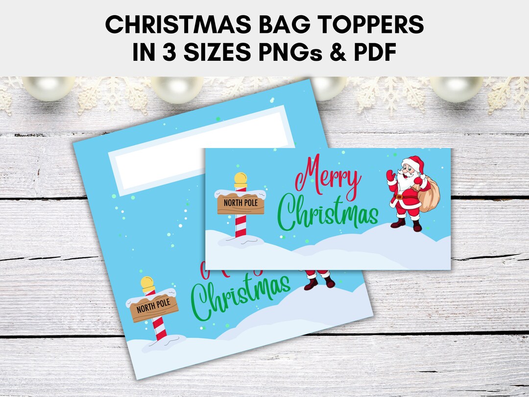 Merry Christmas Treat Bag Topper Christmas Printable Cookie - Etsy UK