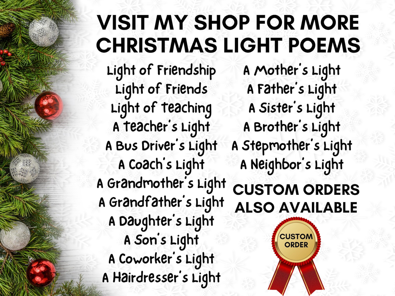 Light of Friendship Card Tag in 3 Sizes, Christmas Tags, Printable Card ...