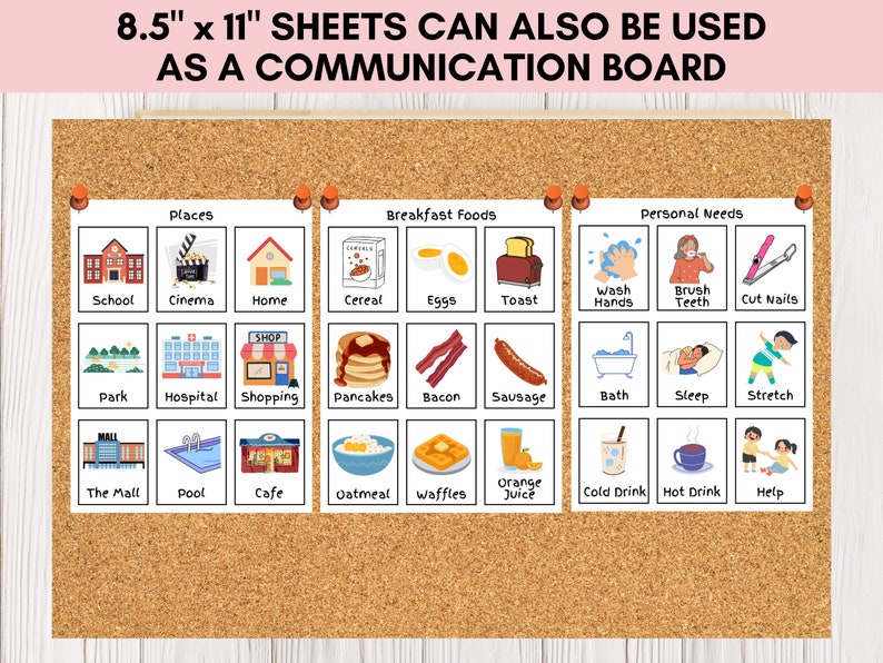 Nonverbal Communication Cards, Visual Board, Flash Cards Special Needs ...