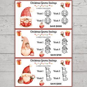 Christmas Savings Challenge, Christmas Gnomes Savings Challenge, Gnomes ...